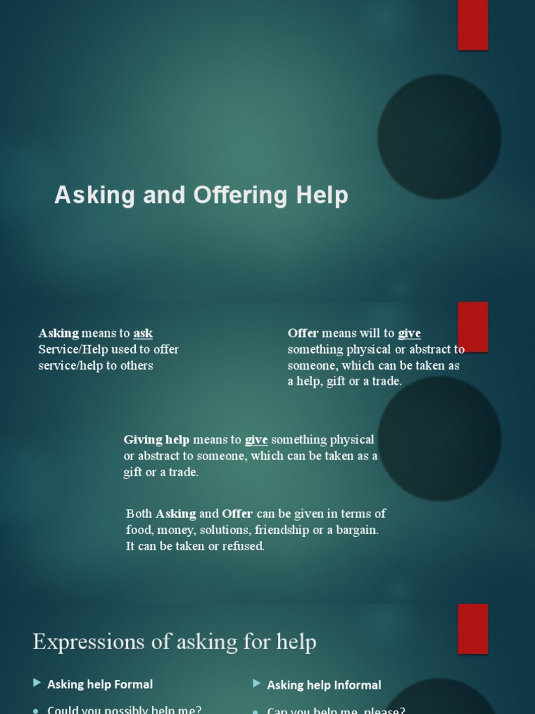 Asking and Offering Help | PDF
