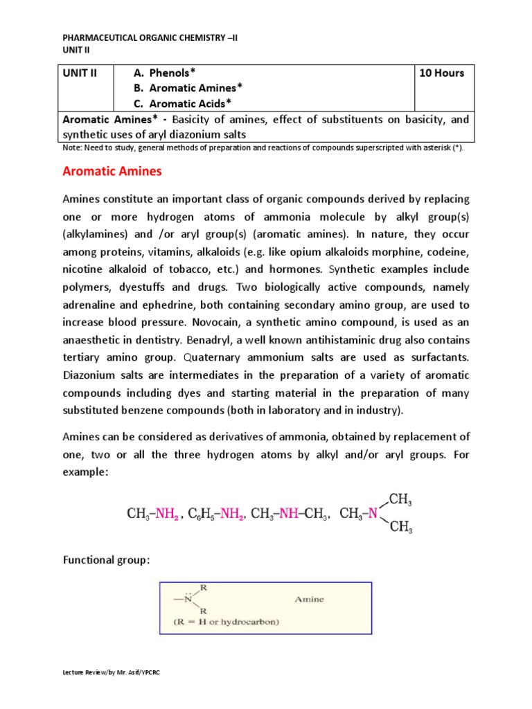 Basicity of Aromatic Amines | PDF