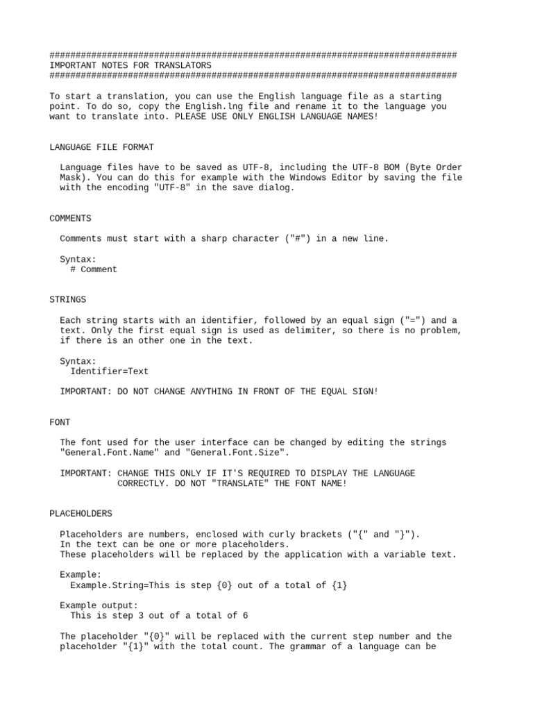 Important Notes For Translators !!! | PDF