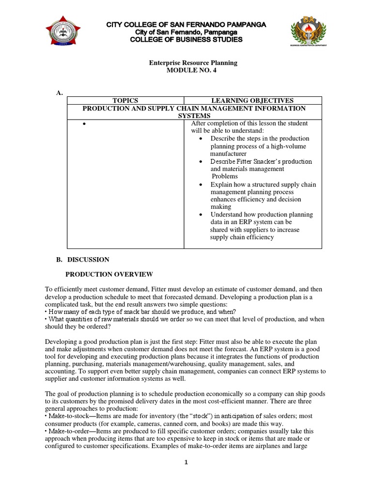 Enterprise Resource Planning Module 4 | PDF | Computers | Technology & Engineering