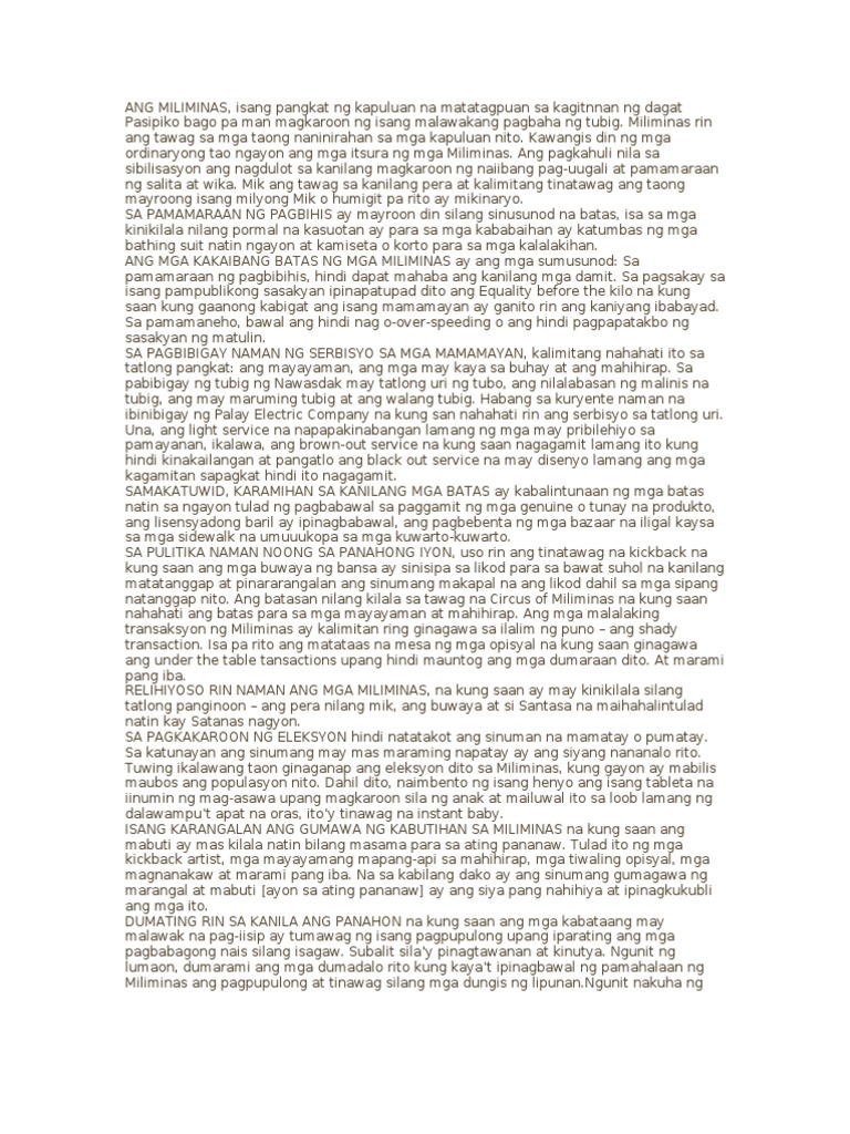 Ang Miliminas | PDF