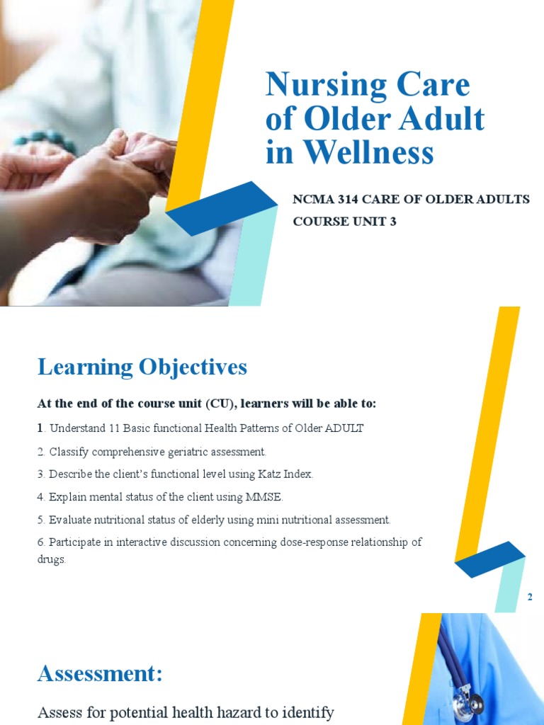Nursing Care of Older Adults in Wellness (1) | PDF