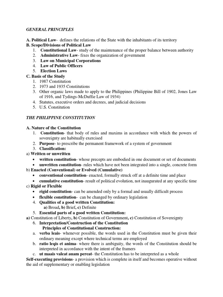 Philippine Constitution Principles | PDF | Constitution | Judicial Review