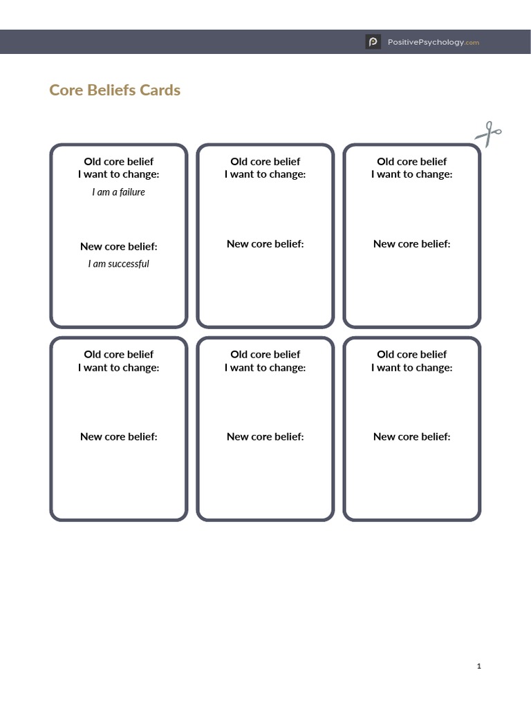 Core Beliefs Cards | PDF