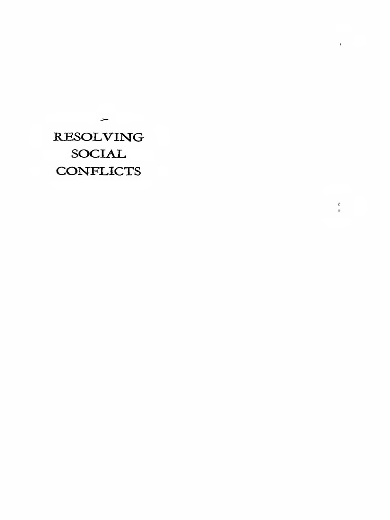 2015.197012.resolving Social Conflicts Text | PDF | Theory | Concept