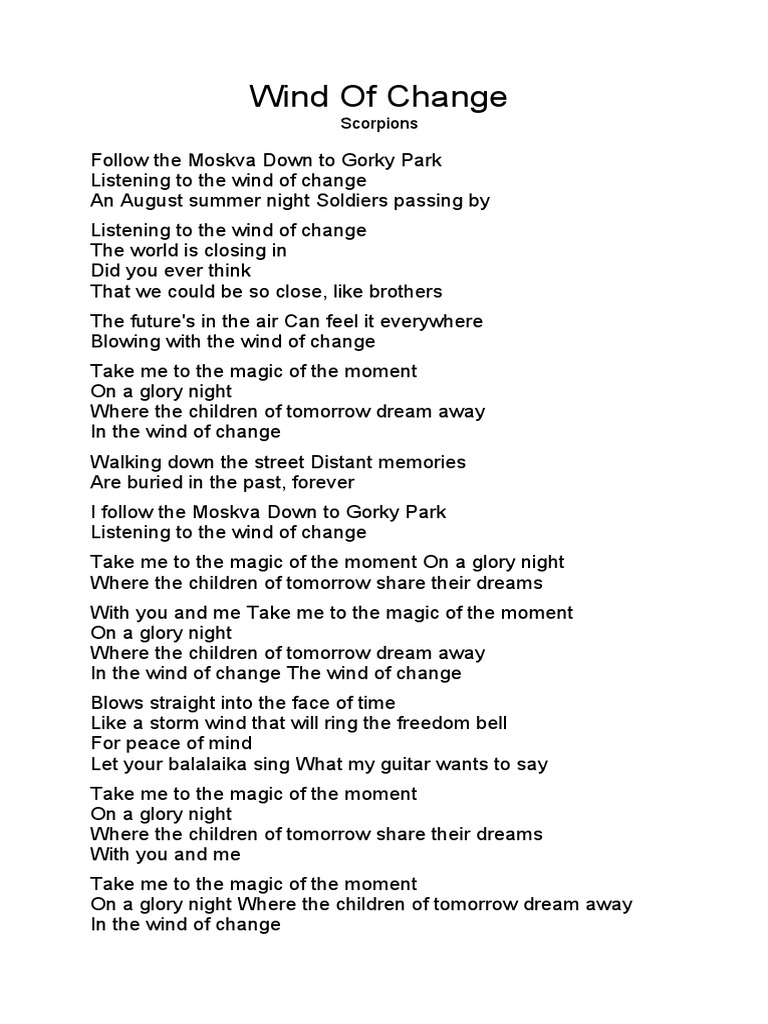 Wind of Change | PDF