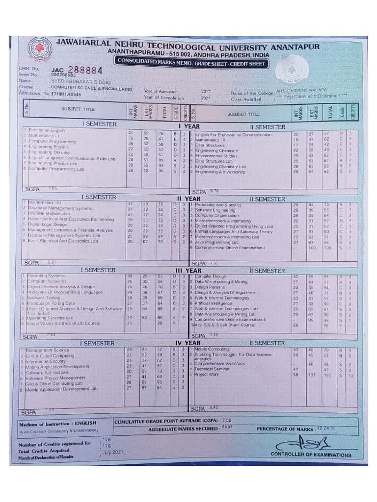 Consolidated Marks Memo | PDF