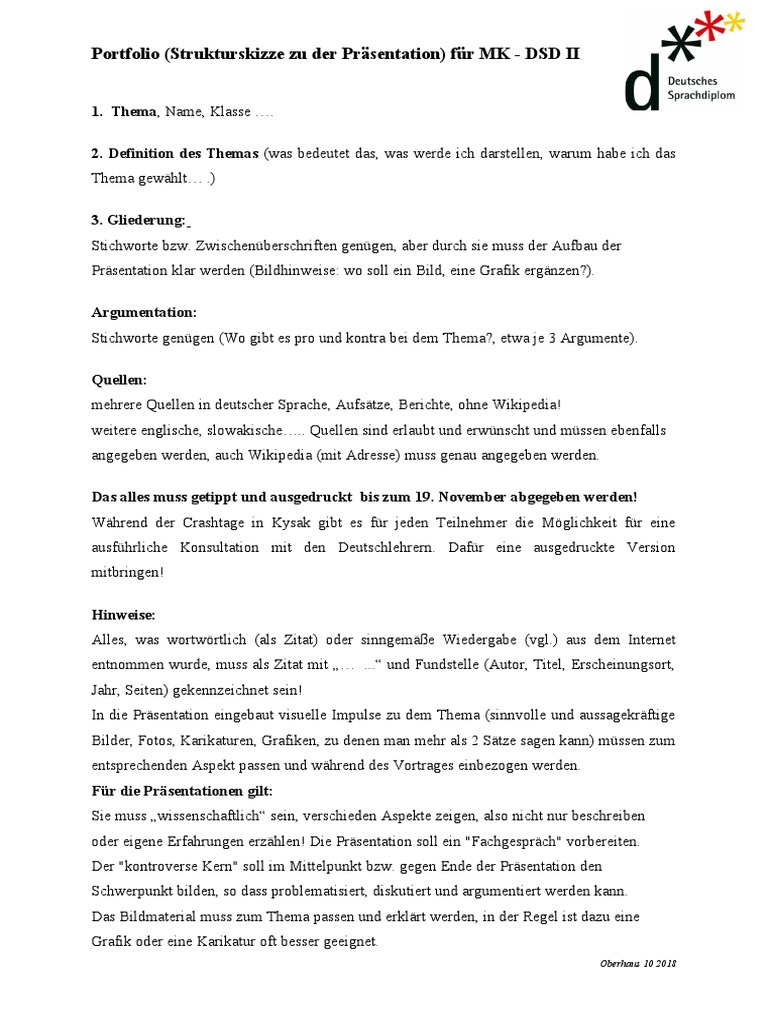 MK DSD II Skizze Der Präsentation | PDF