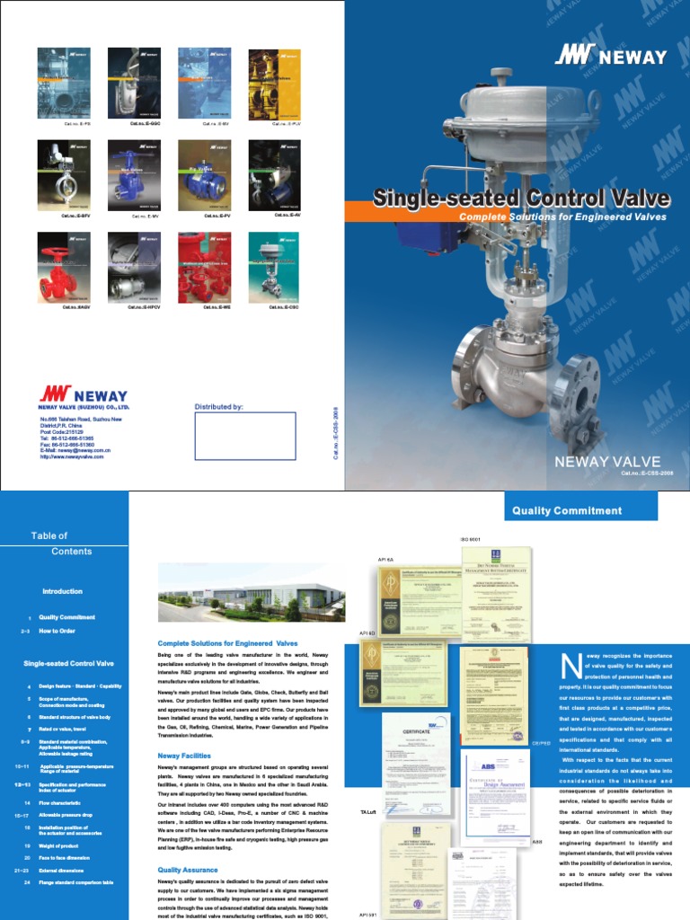 Single-Seated Control Valve-1 | PDF | Valve | Manufactured Goods