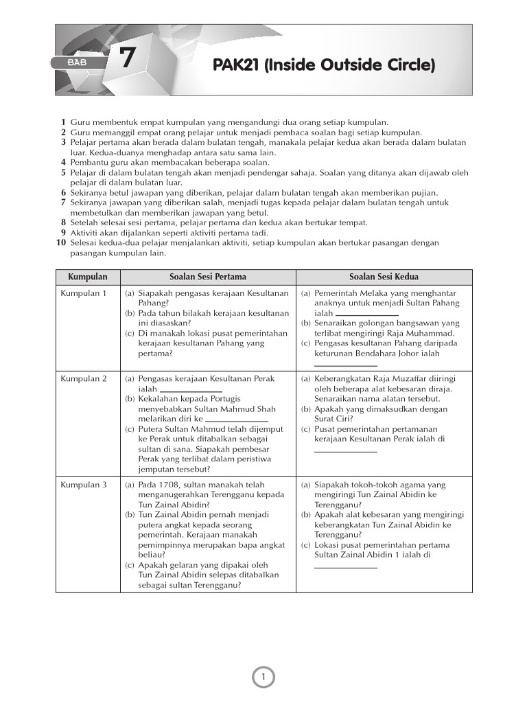 Pak21 - Bab 7 - Teacher | PDF