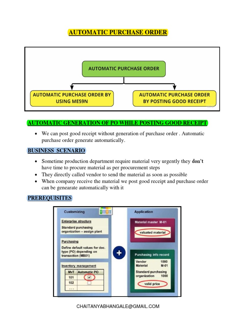 Automatic Purchase Order | PDF