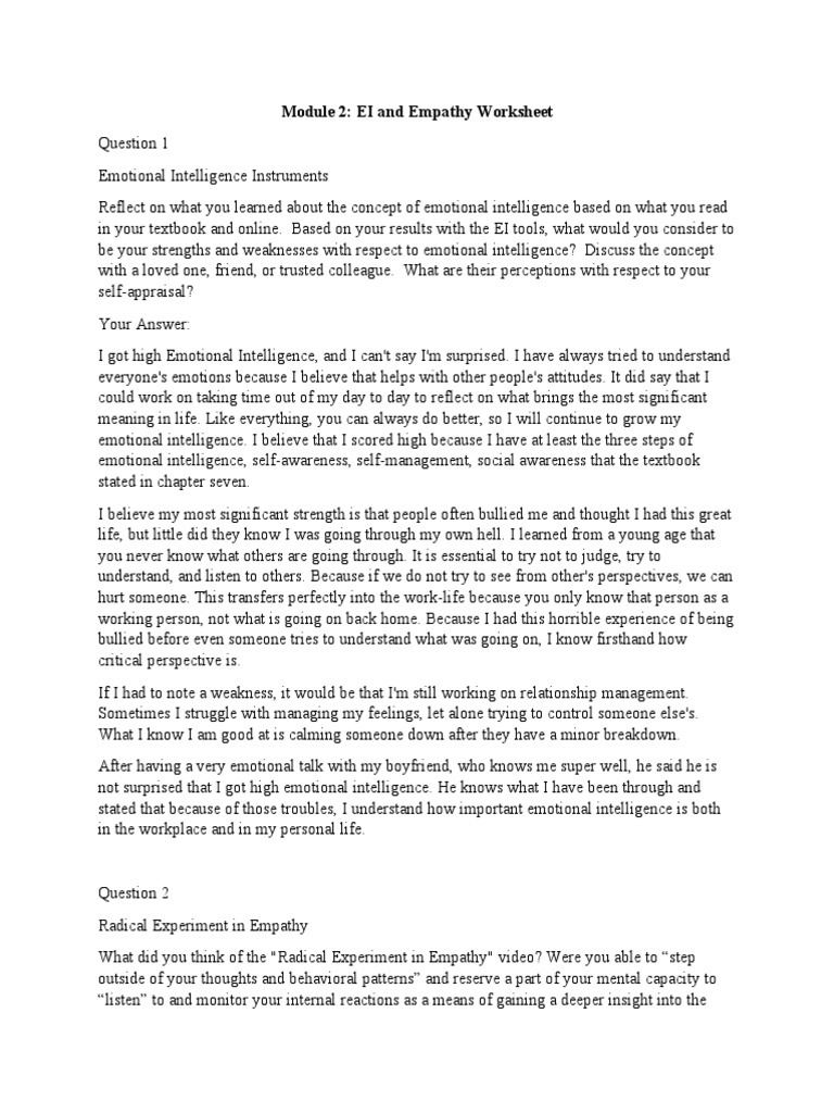 Module 2 | PDF | Emotional Intelligence | Empathy