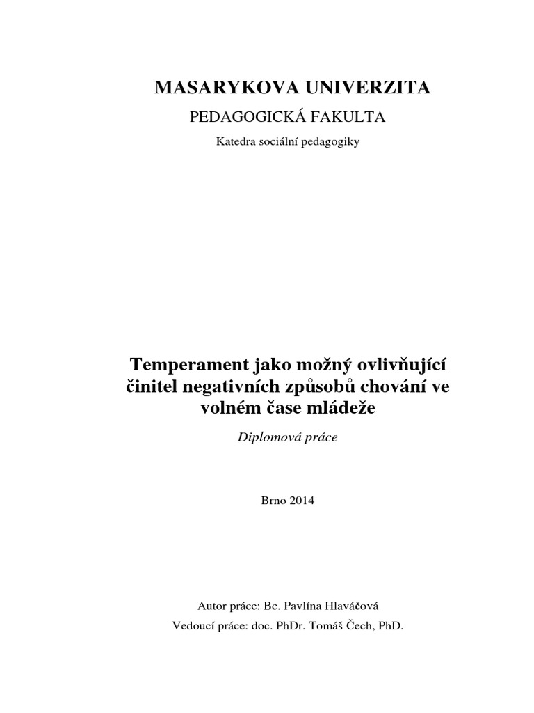 Diplomova Prace Komplet | PDF