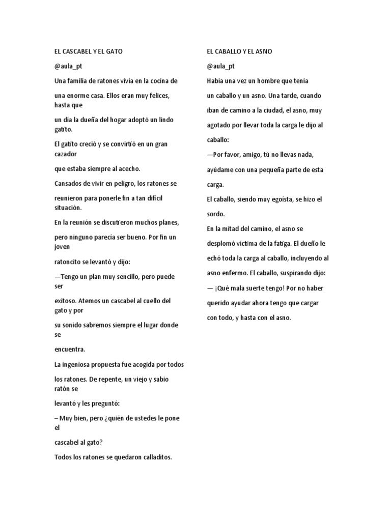 El Cascabel y El Gato | PDF