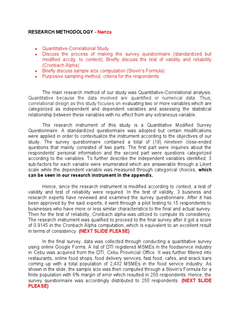 Sample Script For Oral Defense | PDF | Survey Methodology | Validity ...