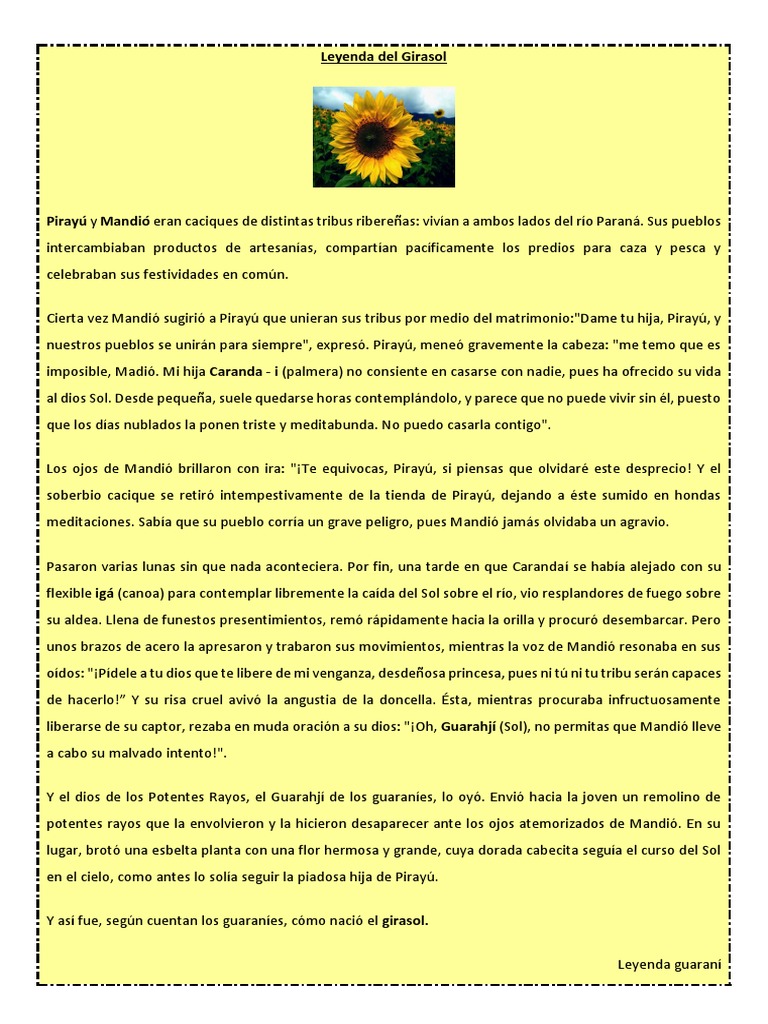 3y4a Pnu Leyenda Del Girasol | PDF
