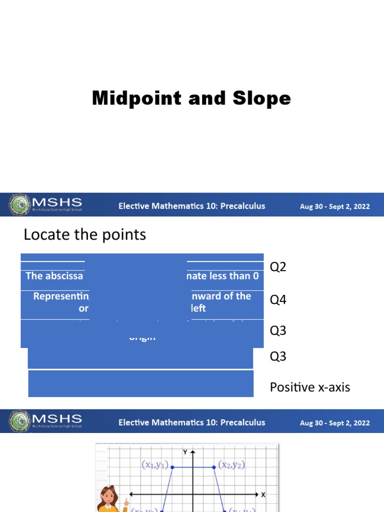 Midpoint and Slope | Download Free PDF | Slope | Cartesian Coordinate ...