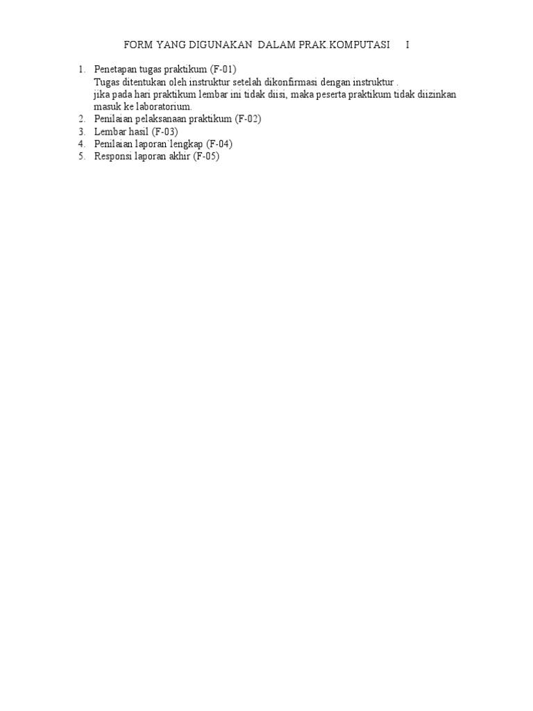 Form Kertas Hijau Komputasi | PDF