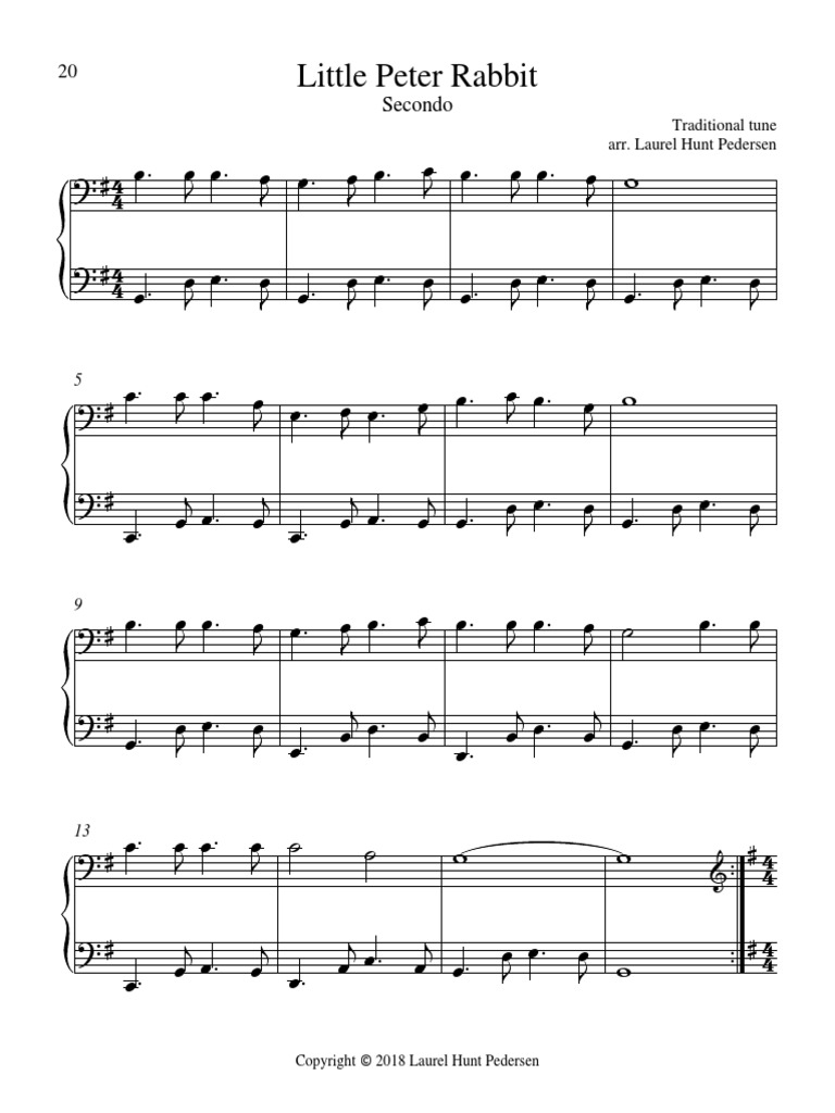 Little Peter Rabbit Nursery Rhyme Duets III | PDF