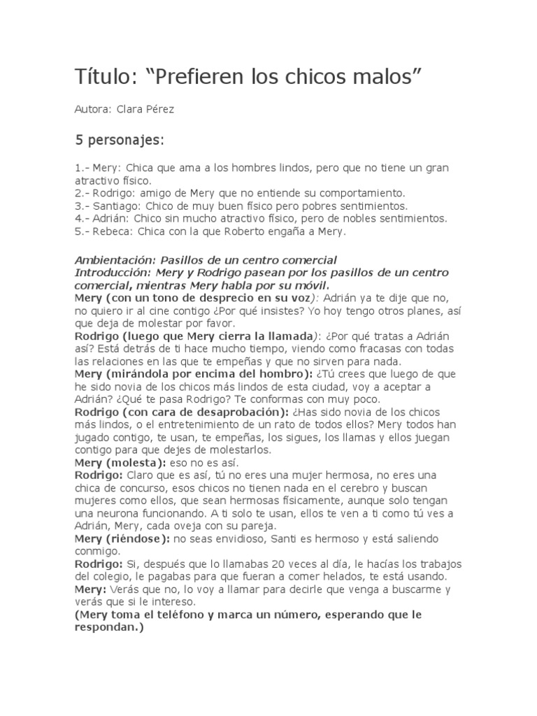 Chicos malos y relaciones tóxicas | PDF