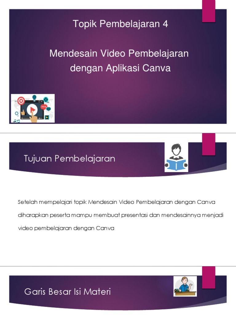 Mendesain Video Pembelajaran di Canva | PDF | Karier & Perkembangan | Seni