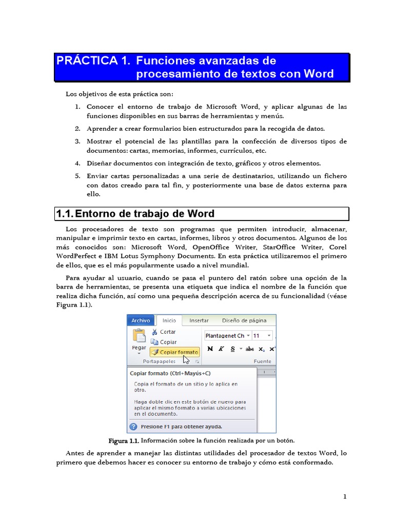 P1 Word | PDF | Archivo de computadora | Microsoft Word
