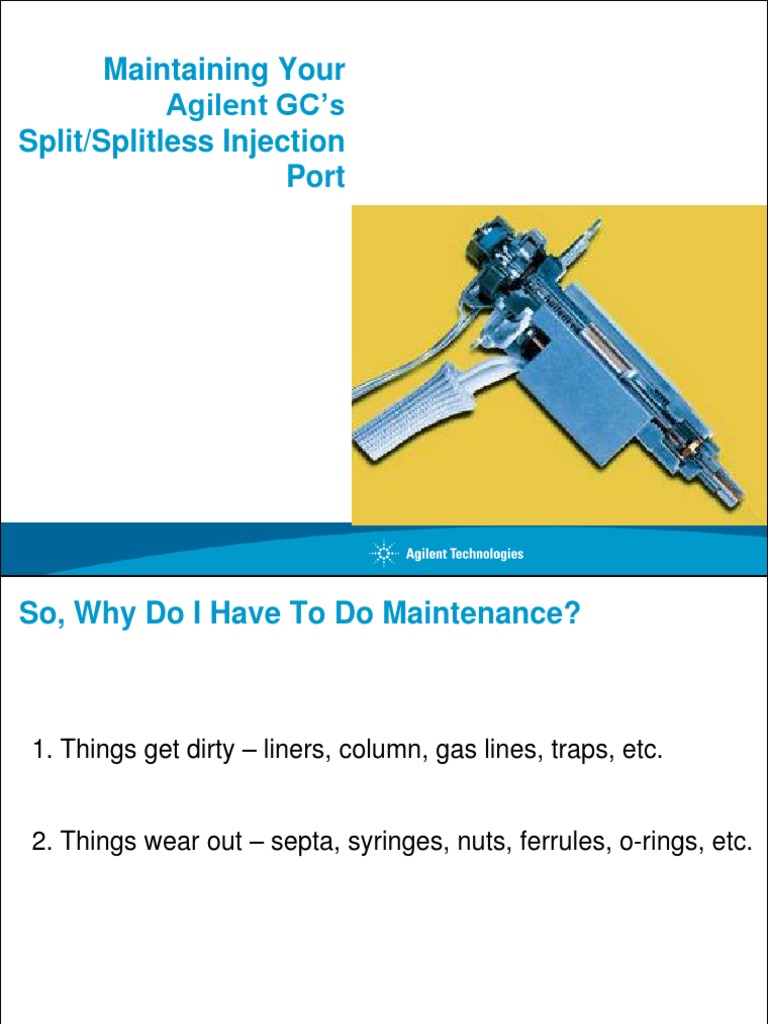 Maintaining Your Agilent Inlet 2014 | PDF | Syringe | Materials