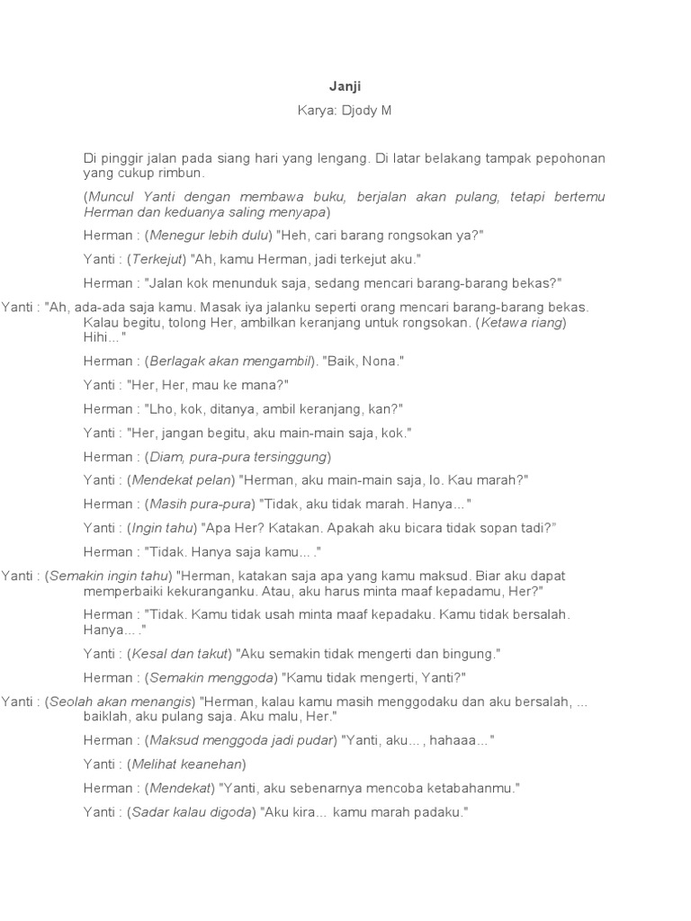 Janji (Teks Drama) | PDF