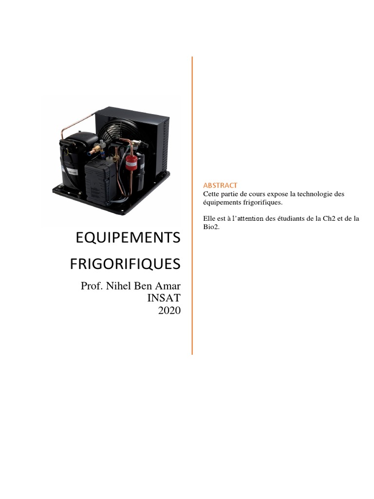 Technologie des Équipements Frigorifiques | PDF | Réfrigération | Piston