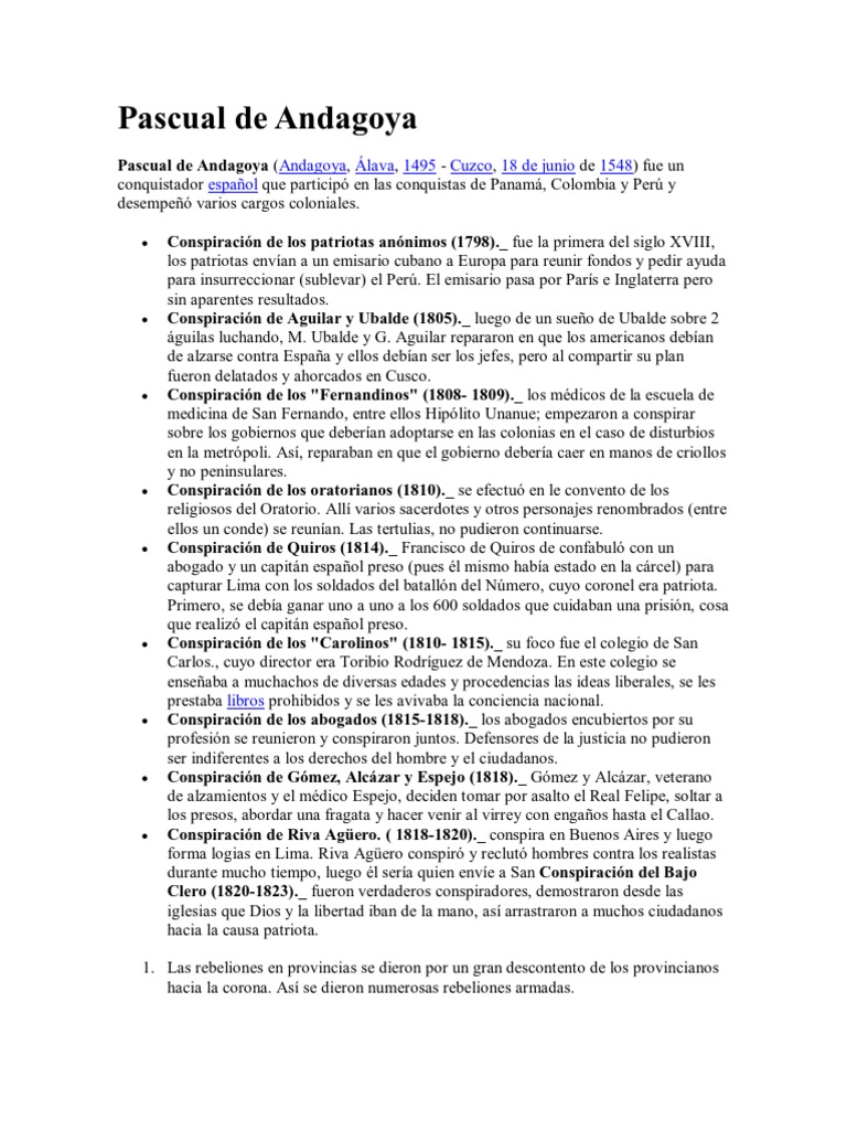 Pascual de Andagoya | PDF | Imperio Inca | Perú