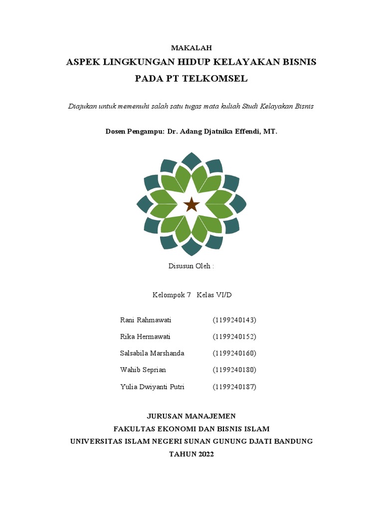 KELOMPOK 7 SKB 6D - Aspek Lingkungan Hidup Pada PT Telekomunikasi Seluler | PDF