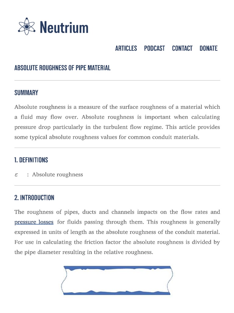 Carbon Steel Roughness | PDF