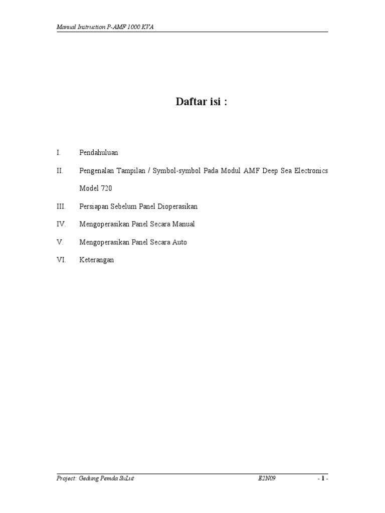 Manual Instruction P-AMF | PDF