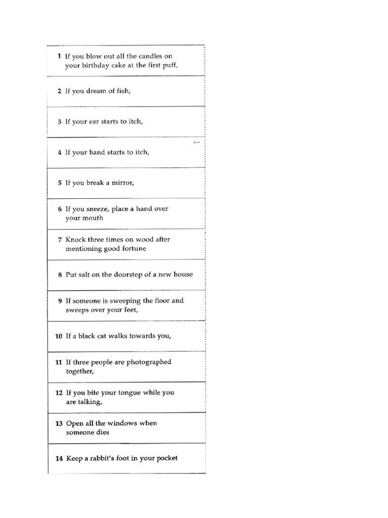 Superstitions 01 | PDF