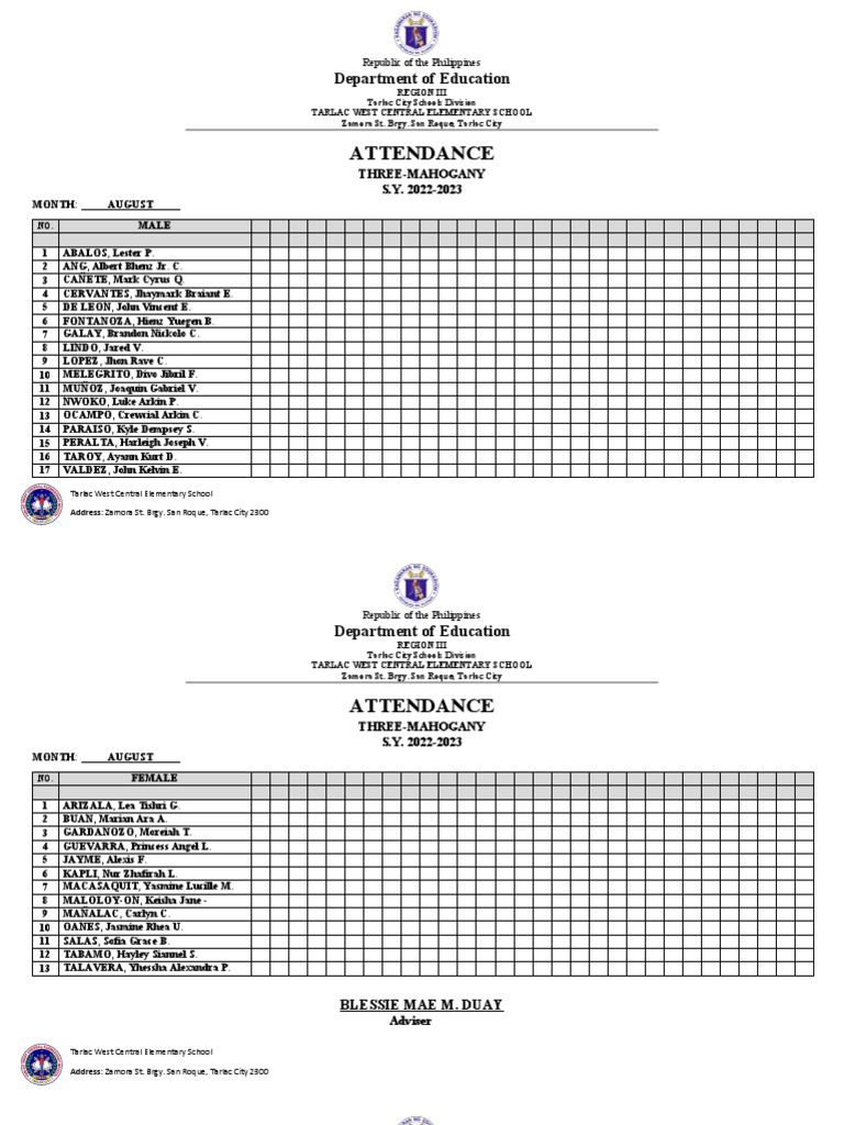 Daily Attendance | PDF