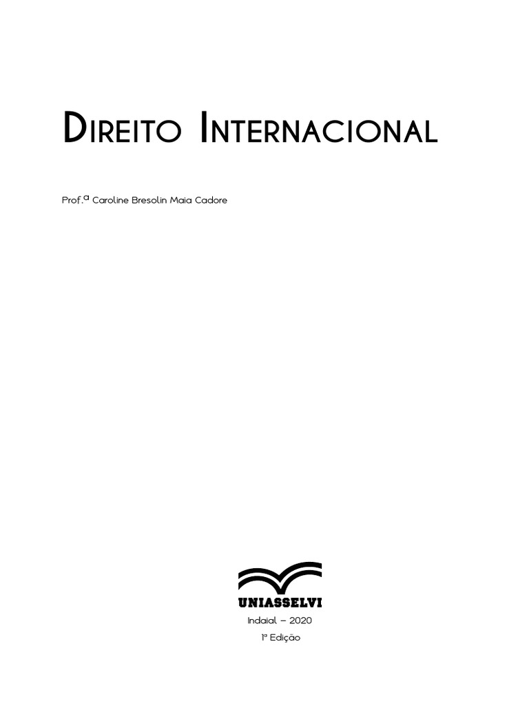 Direito Internacional | PDF | Direito Internacional | Estado