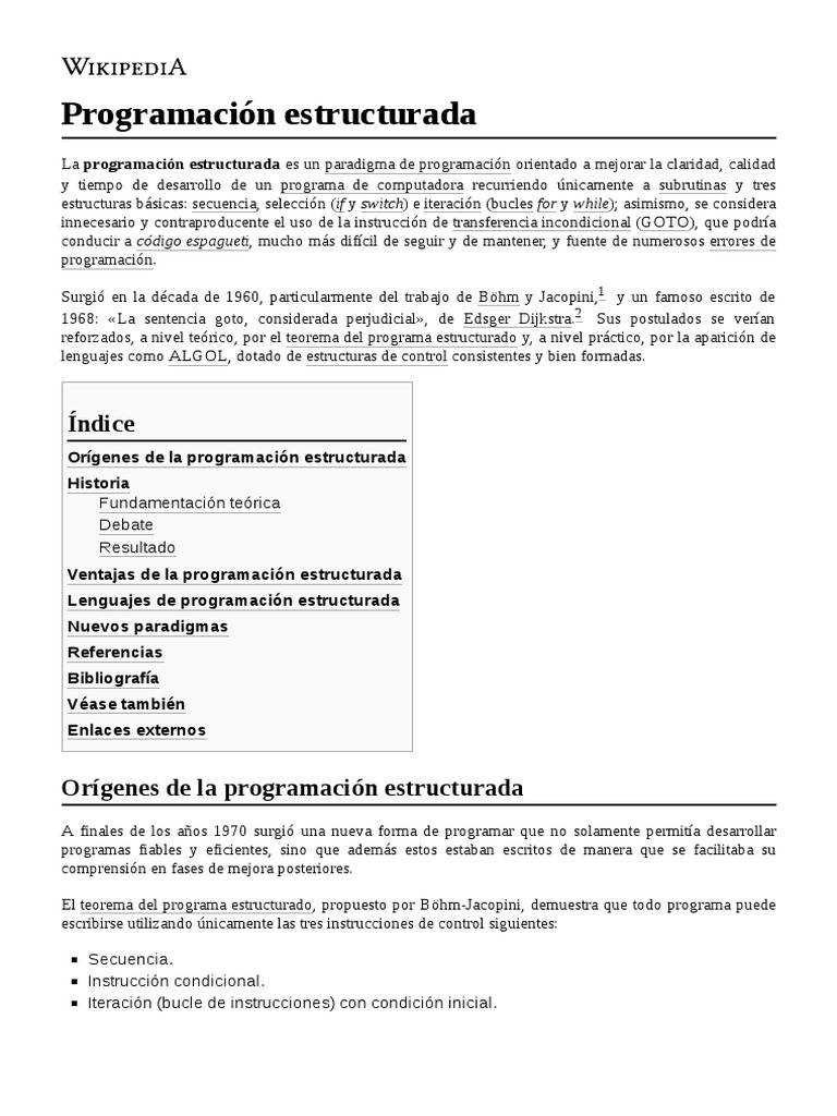 Programación Estructurada | PDF