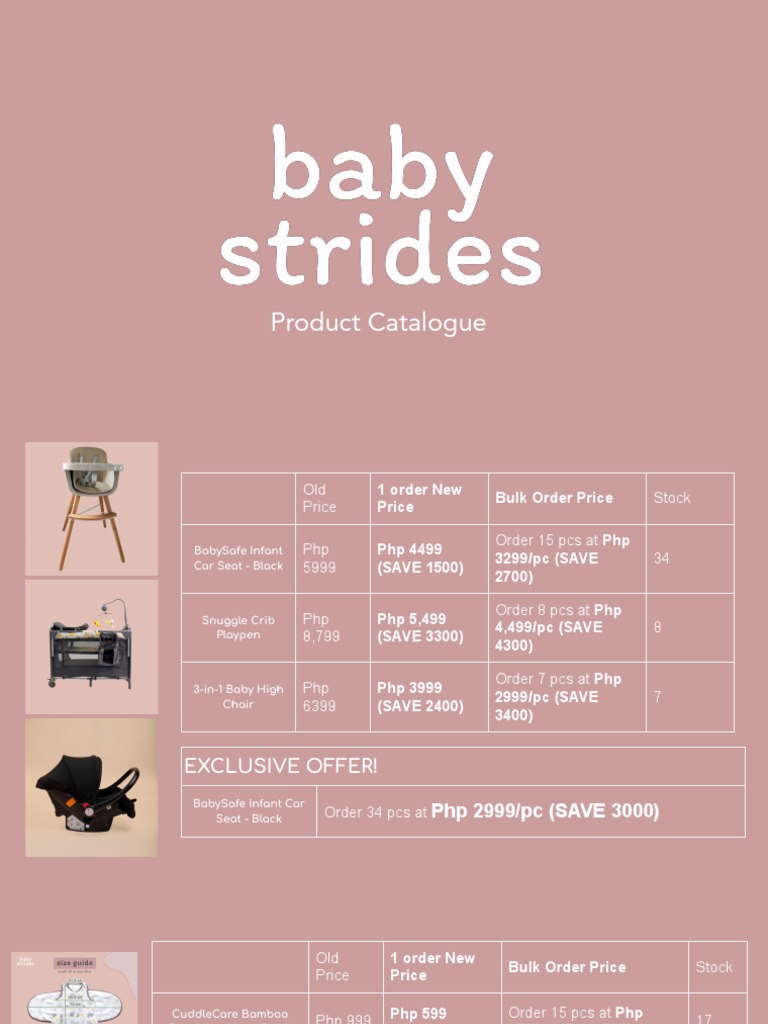 Baby Strides Product Bulk Order Catalogue 2022 | PDF | Personal ...
