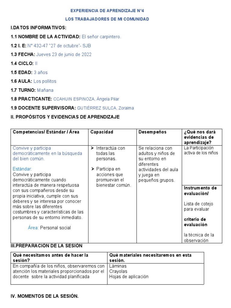 Trabajadores de la Comunidad para Niños | PDF | Aprendizaje | Evaluación