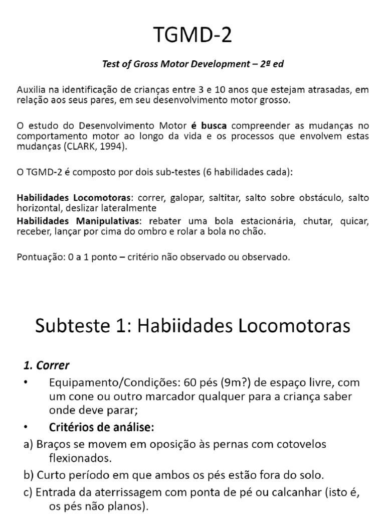 TGMD2 - Com Ilustração | PDF