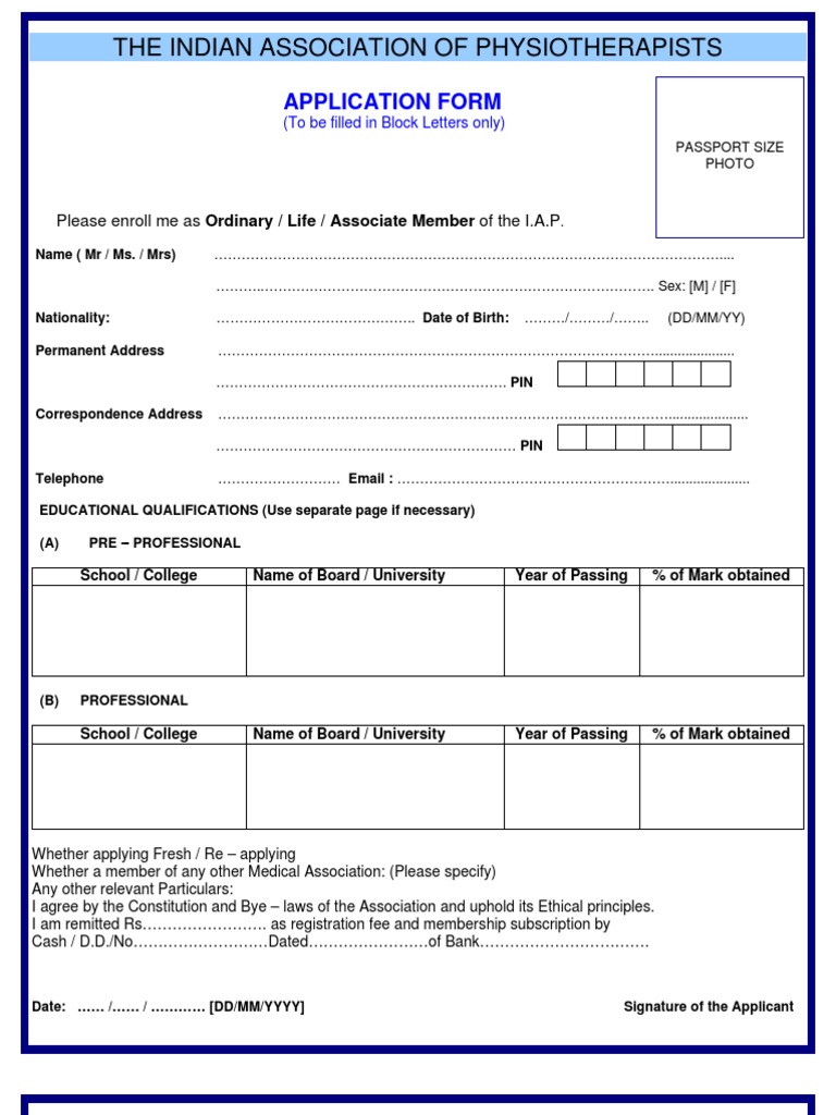 Iap Application Form | PDF | Government
