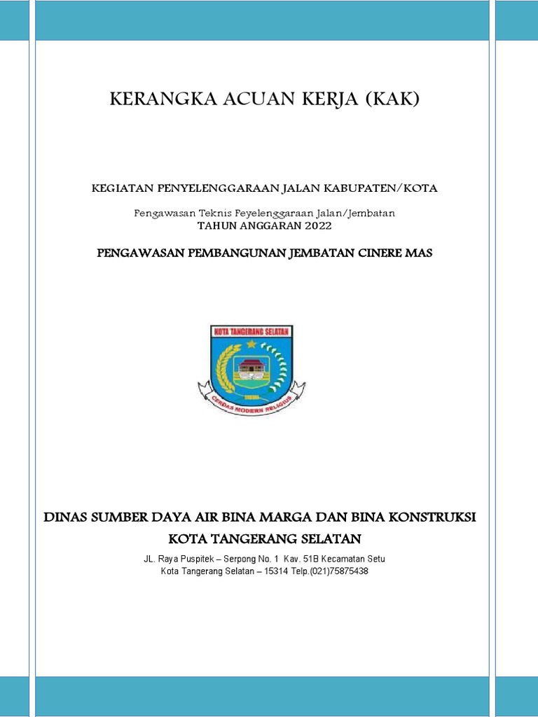 KAK PWS Pembangunan Jembatan Cinere Mas | PDF