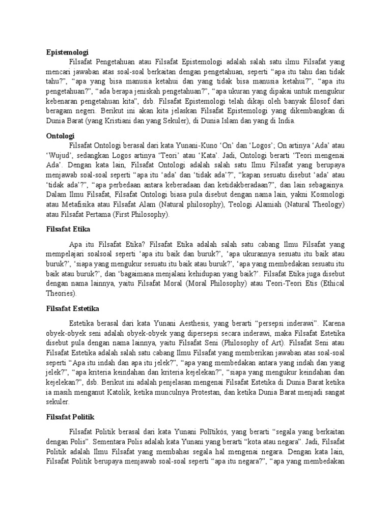 Ringkasan Buku Pengantar Filsafat Ferry Hidayat | PDF