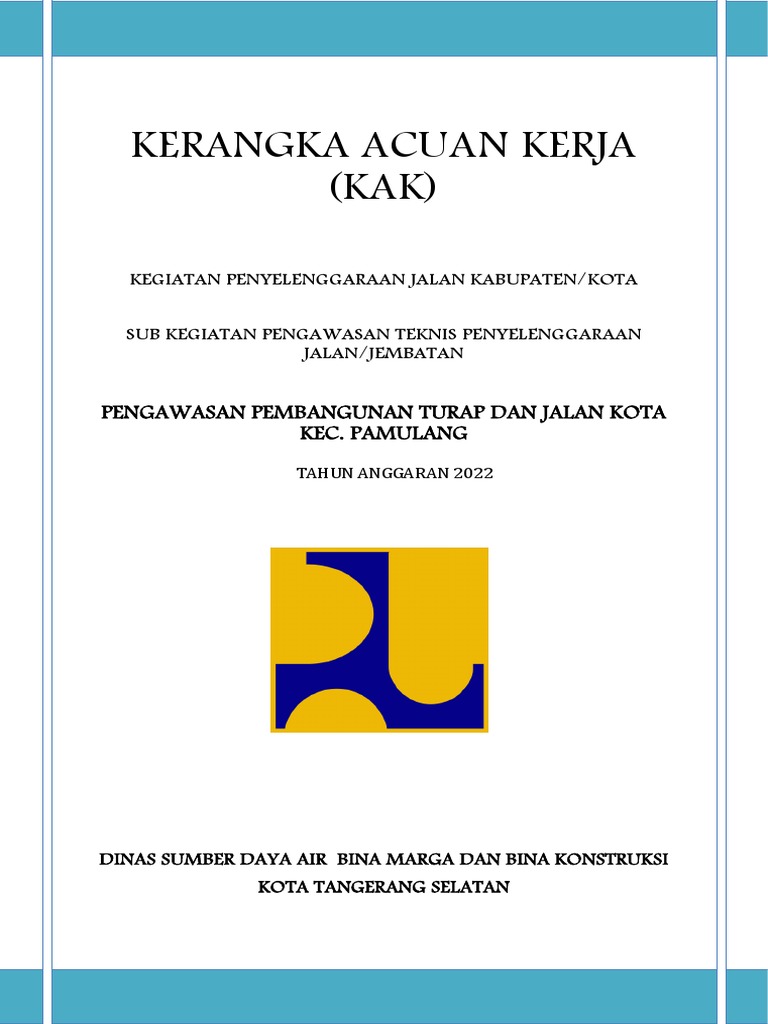 KAK PWS Pembangunan Turap Dan Jalan Kota Kec. Pamulang | PDF