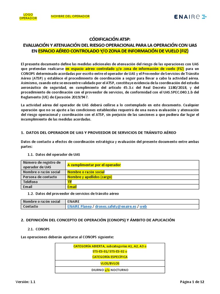 Formato - EARO.EAC-FIZ - v1.1 - ENAIRE EARO Genérica ENAIRE | PDF ...
