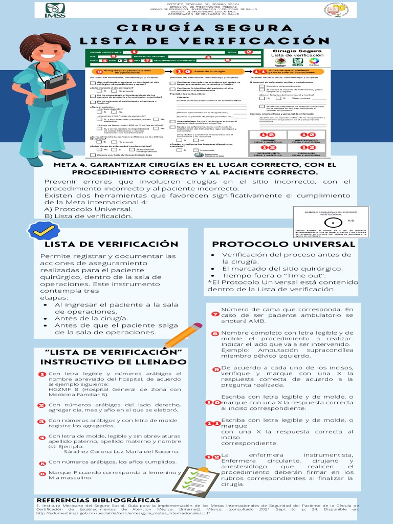 Lista Verificación Cirugía segura | PDF | Cirugía | Medicina