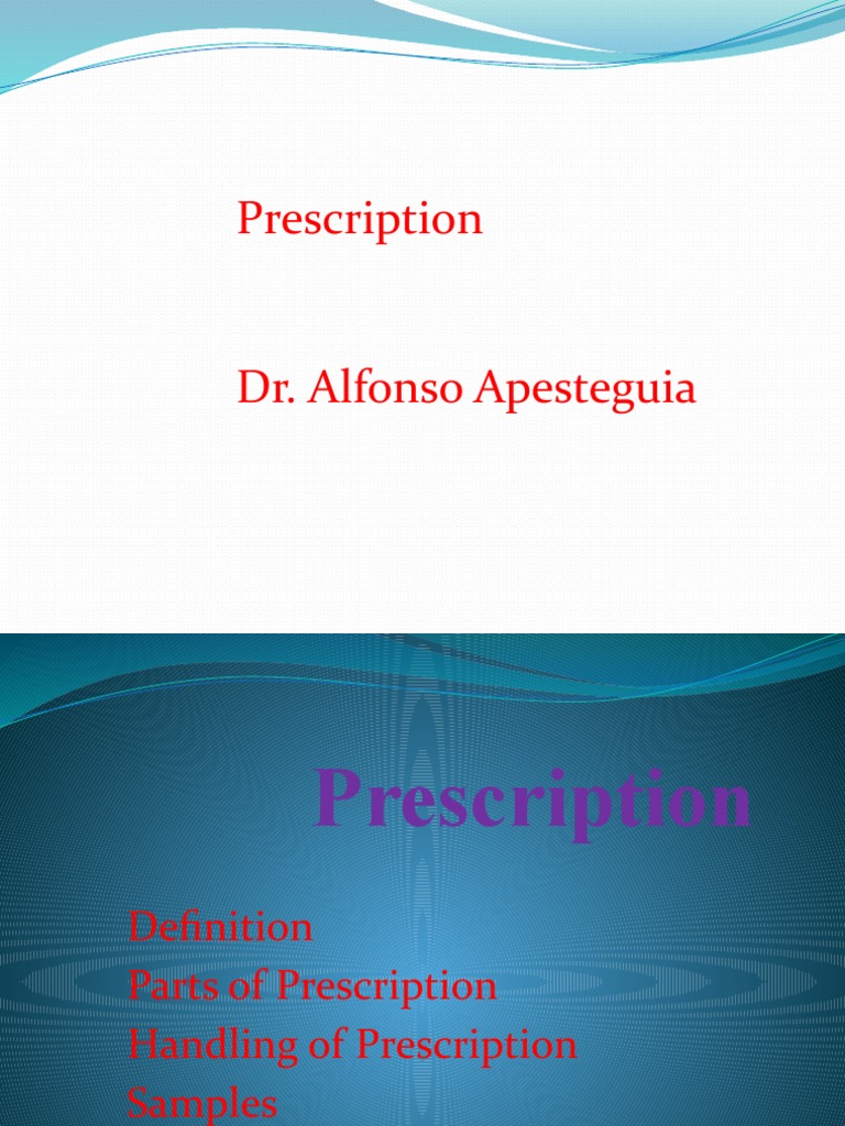 Understanding Medical Prescriptions | PDF | Self-Improvement | Science ...