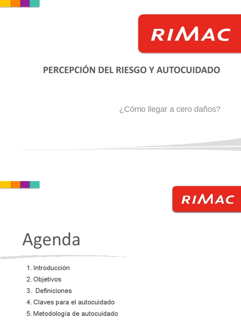 PERCEPCIÓN DEL RIESGO Y AUTOCUIDADO - RIMAC | PDF