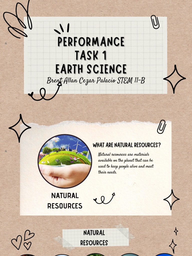 Performance Task 1 Earth Science | PDF | Resource | Infrastructure