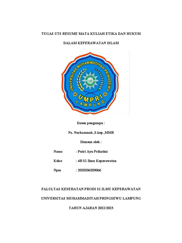 Tugas Uts Resume Etikum - Putri Ayu | PDF